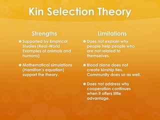 Altruism theories | PPTX | Genetics | Science