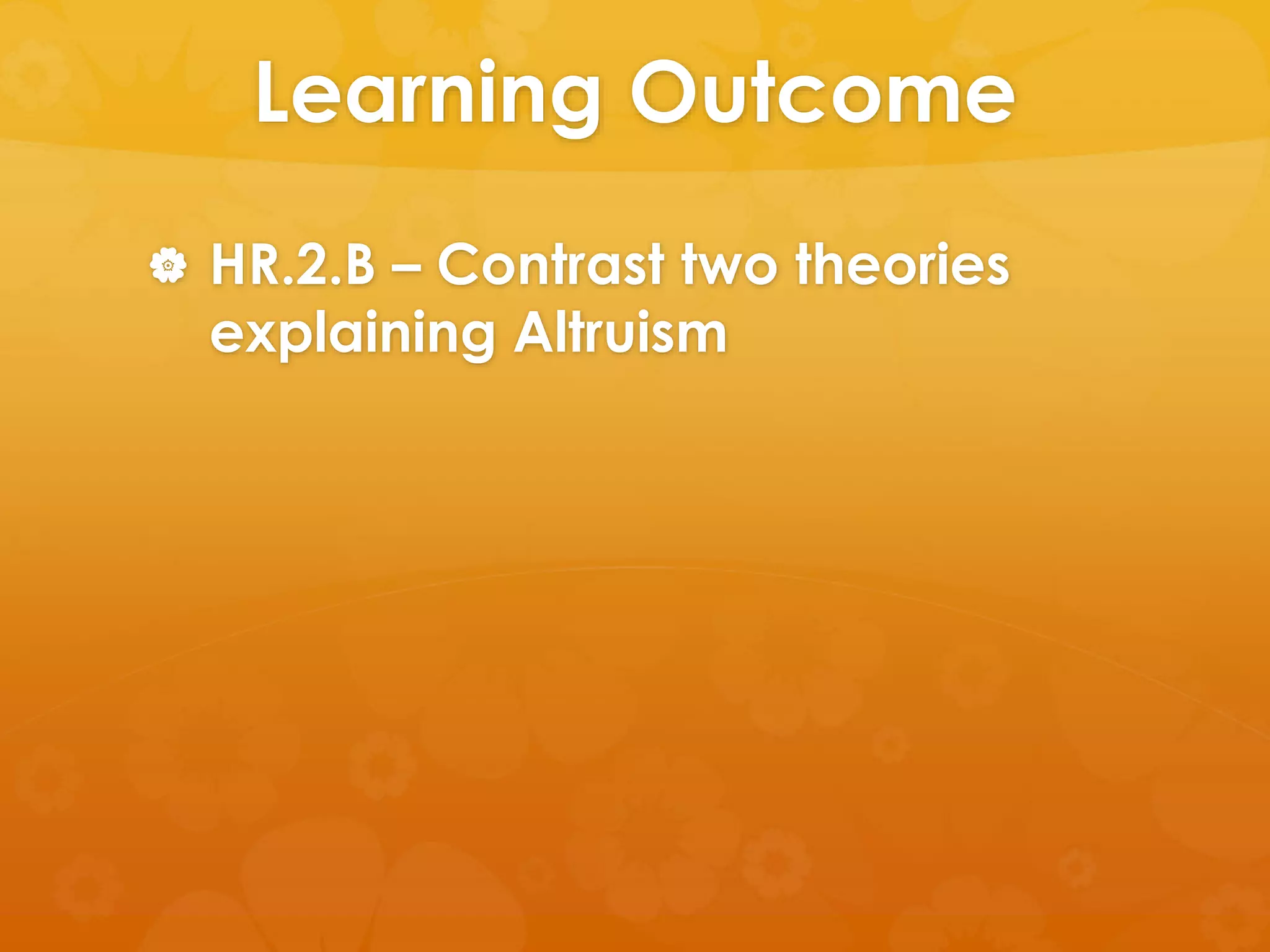 Altruism theories | PPTX