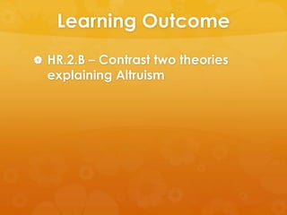 Altruism theories | PPTX