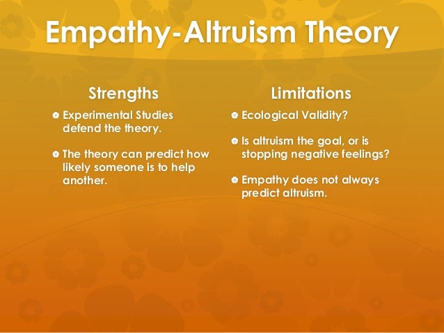 Altruism theories