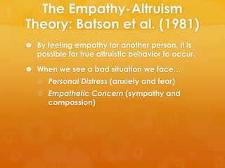 Altruism theories | PPTX | Genetics | Science