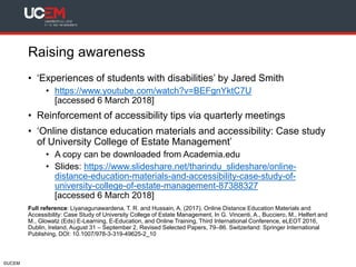 Online Learning Materials and Accessibility | PPT