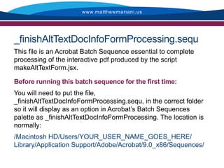 Guide to InDesign scripts for enhancing 508 accessibility of pdfs | PDF