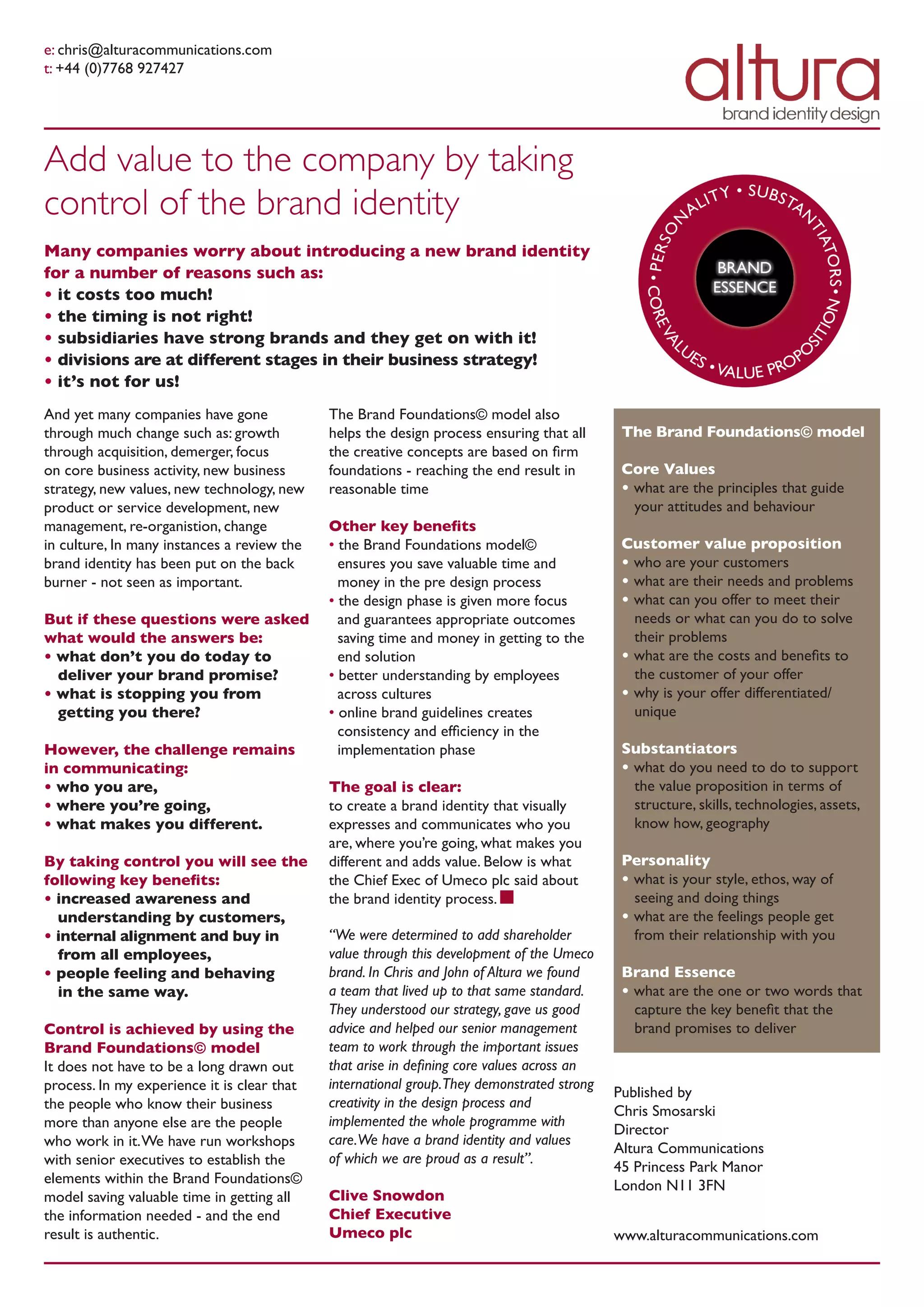 Add value to the brand by taking control | PDF