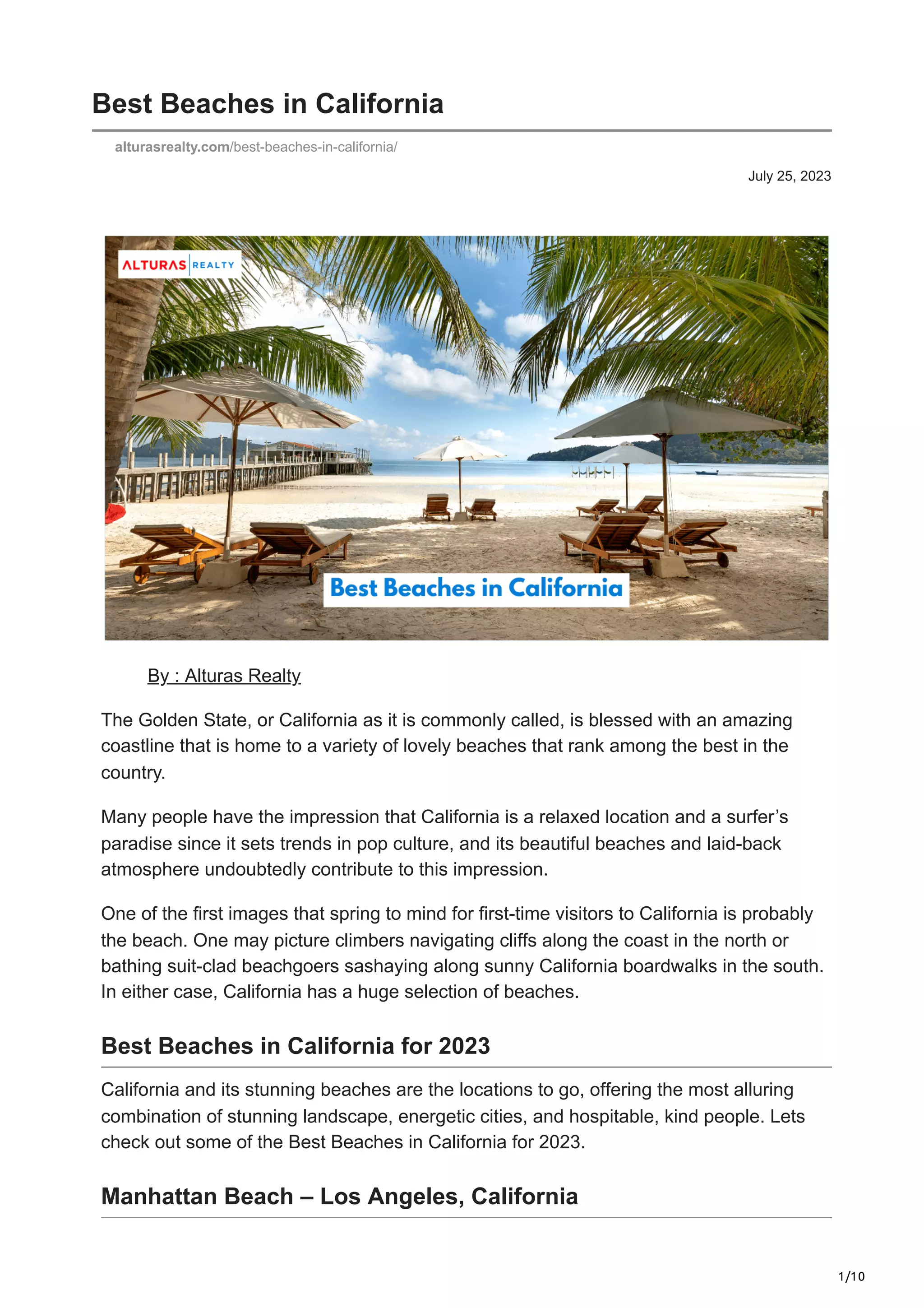 alturasrealty.com-Best Beaches in California.pdf | Beach Travel ...