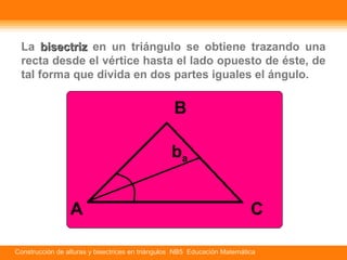 Alturas y bisectrices | PPT