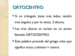 La altura y el ortocentro de un triángulo | PPT