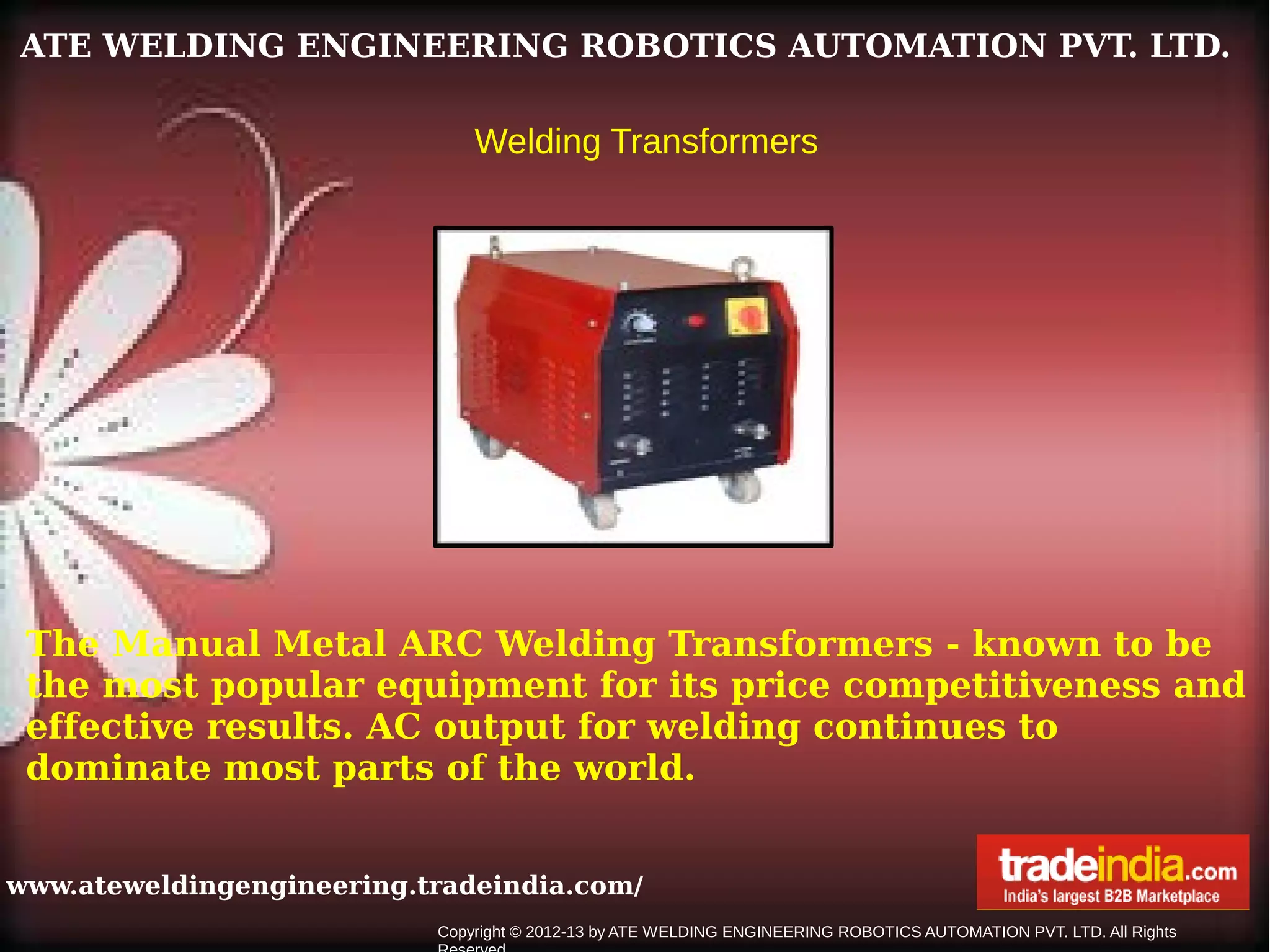 ATE WELDING ENGINEERING ROBOTICS AUTOMATION | PPT