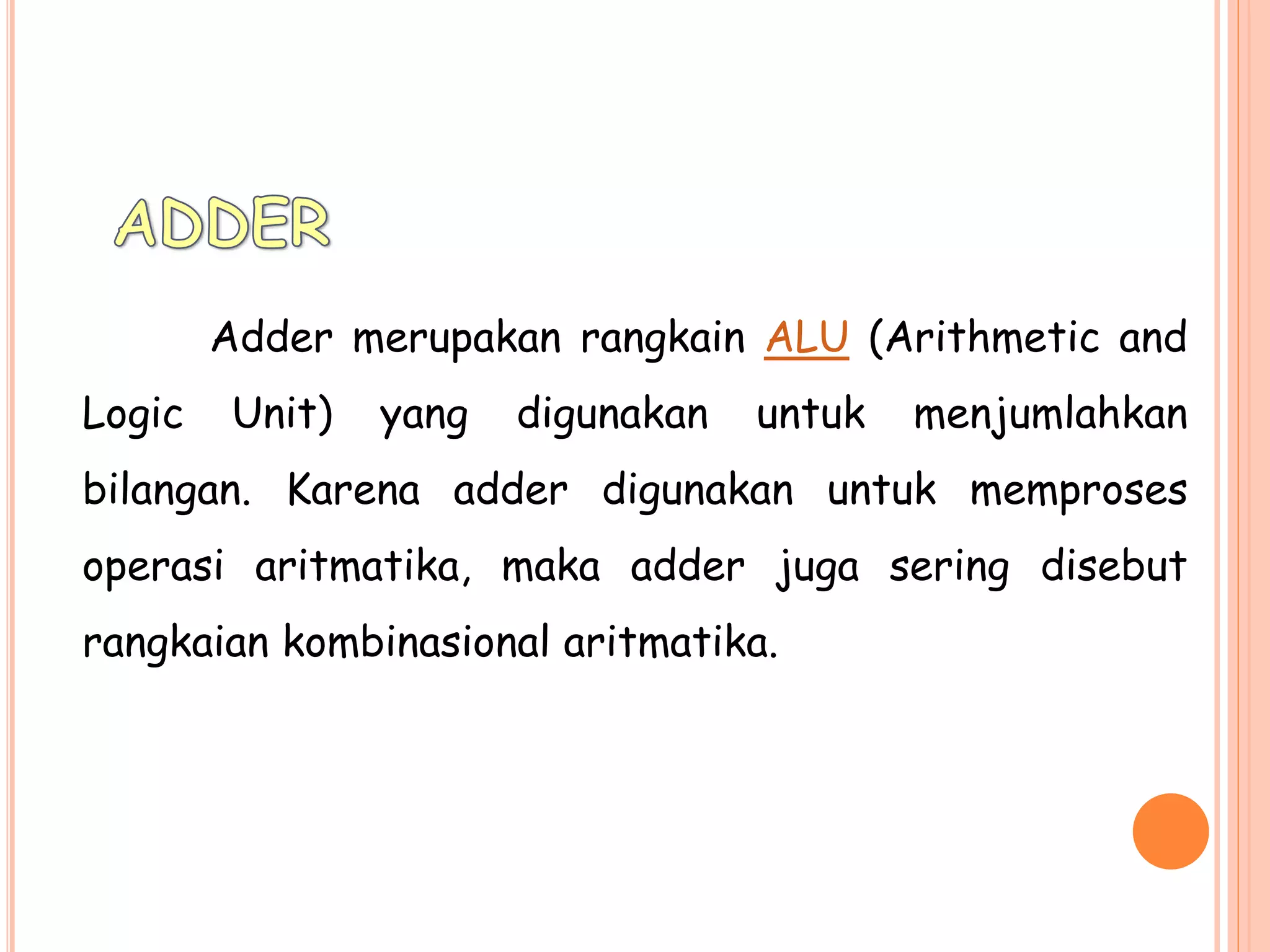 Alu Adder | PPTX