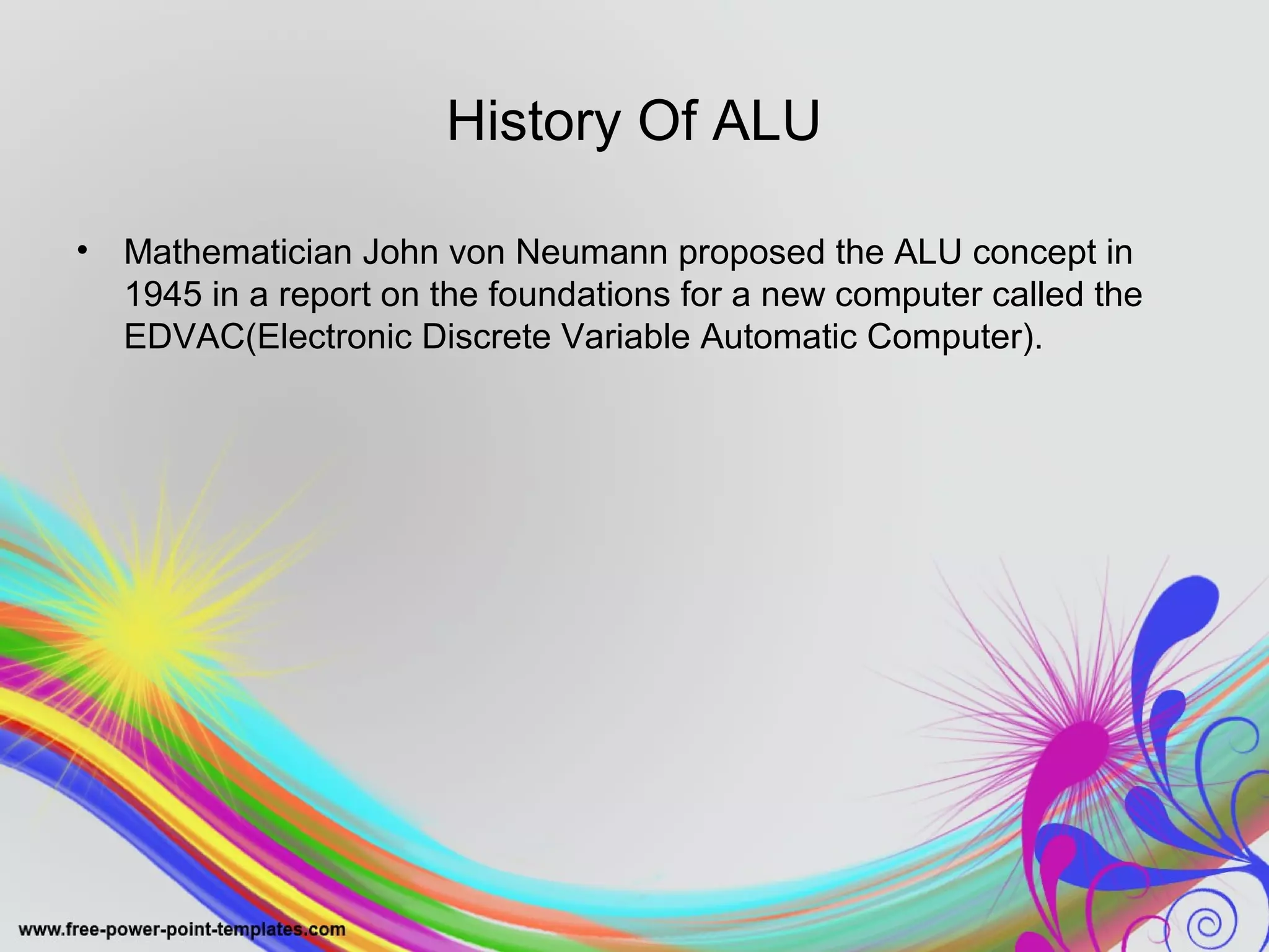 Arithmetic Logic Unit (ALU) | PPT