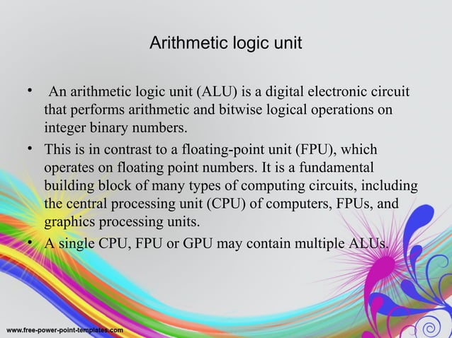Arithmetic Logic Unit (ALU) | PPT | Computing | Technology & Computing