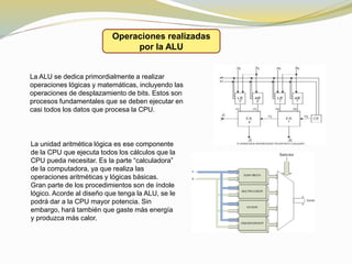 (Alu) arithmetic logic unit | PPTX