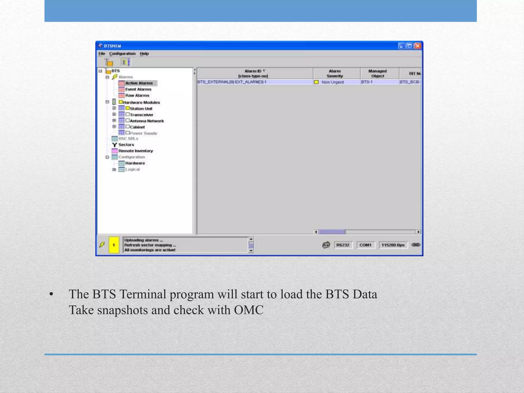 Alcatel Lucnet bts offline commissioning | PPTX