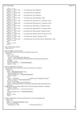 32 bit ALU Chip Design using IBM 130nm process technology | DOCX