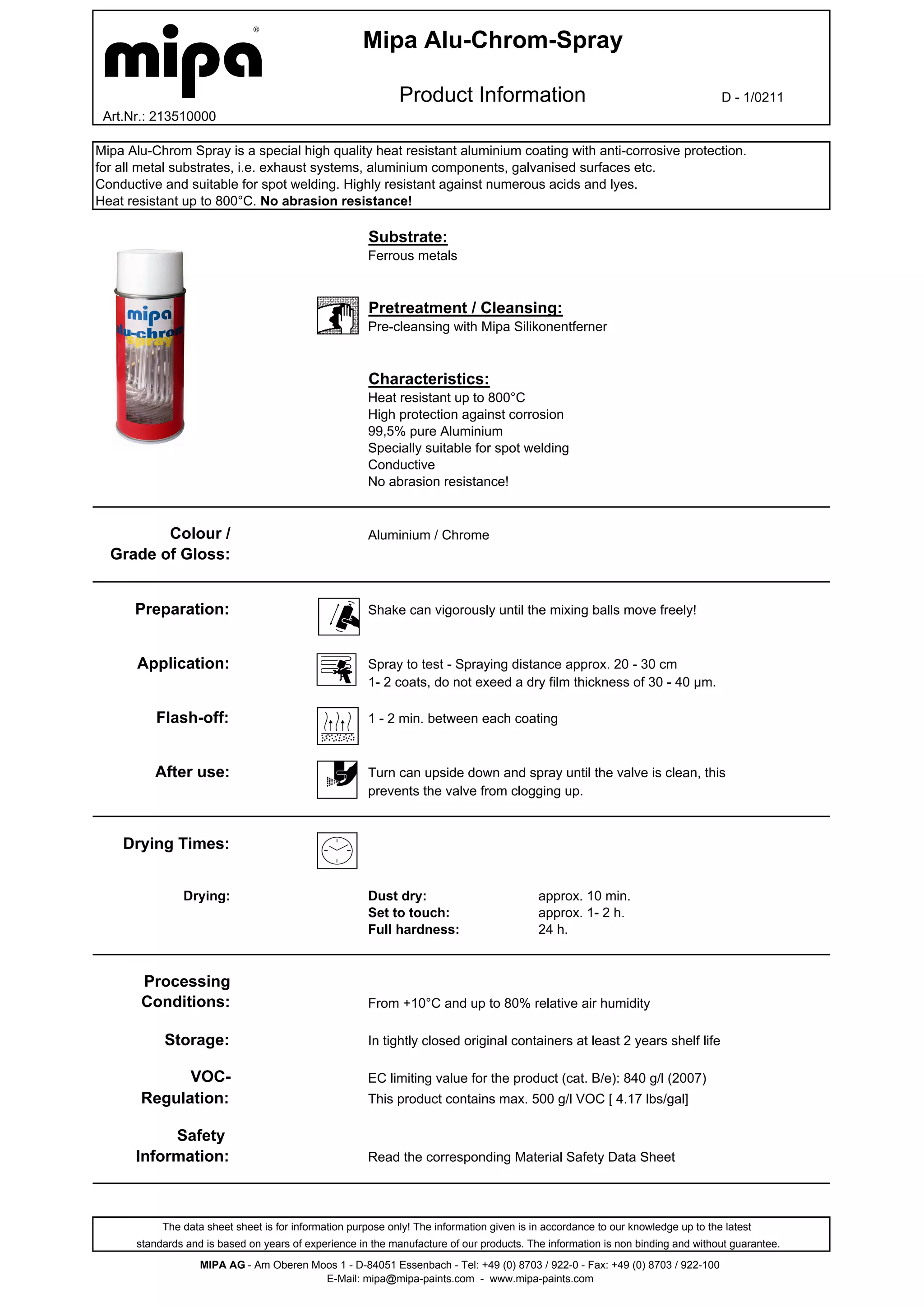 Mipa Alu chromspray | PDF