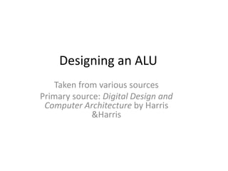 ALUdesign.ppt | Computing | Technology & Computing