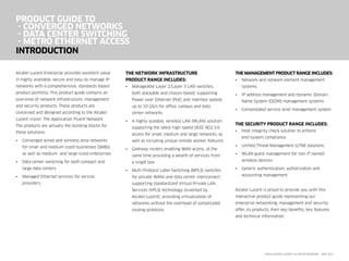 Alcatel-Lucent Enterprise Product Guide | PDF