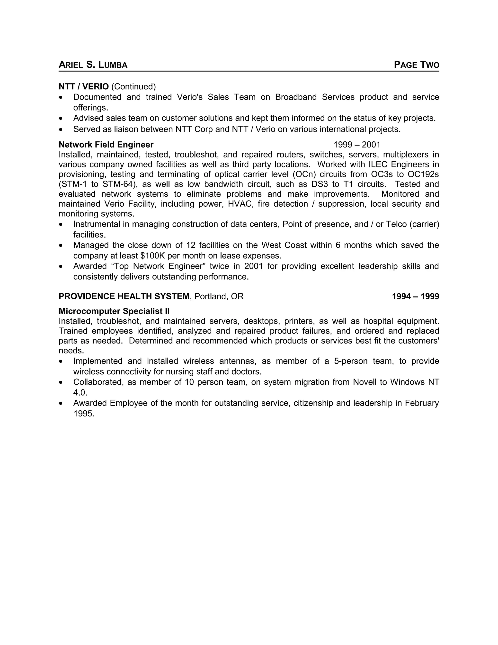 Client-Focused Technology Project Manager | DOC