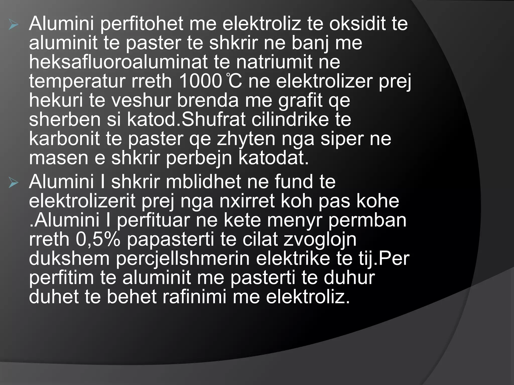 Alumini dhe komponimet e tij | PPTX