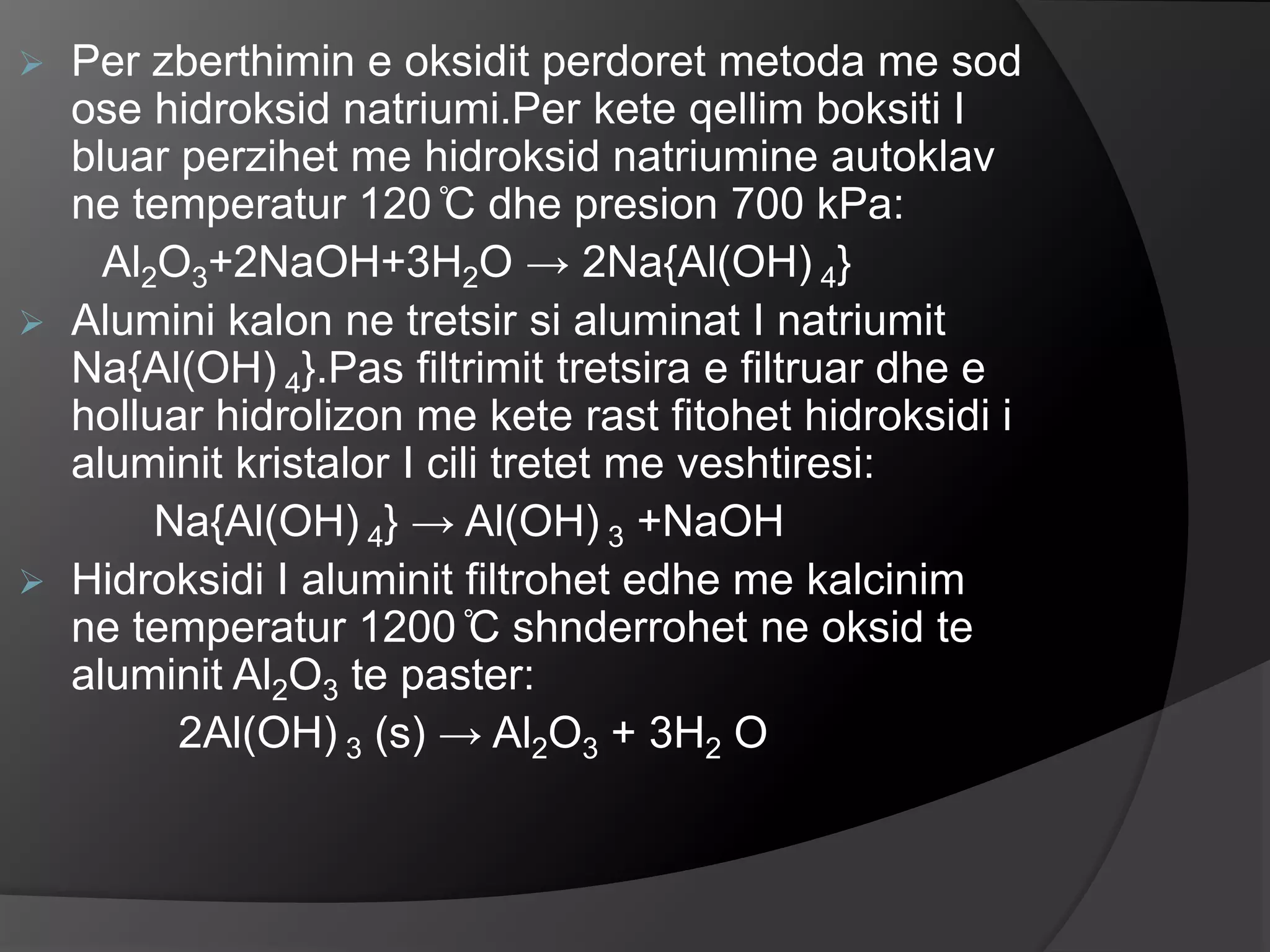 Alumini dhe komponimet e tij | PPTX