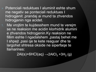 Alumini dhe komponimet e tij | PPTX