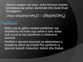Alumini dhe komponimet e tij | PPTX