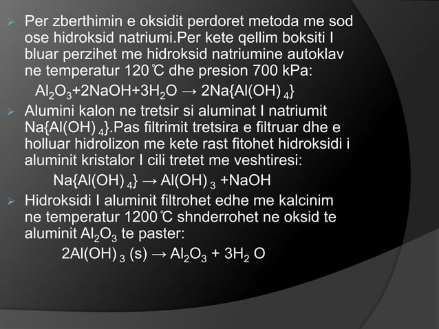 Alumini dhe komponimet e tij | PPTX