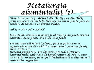Aluminiul proiect | PPT