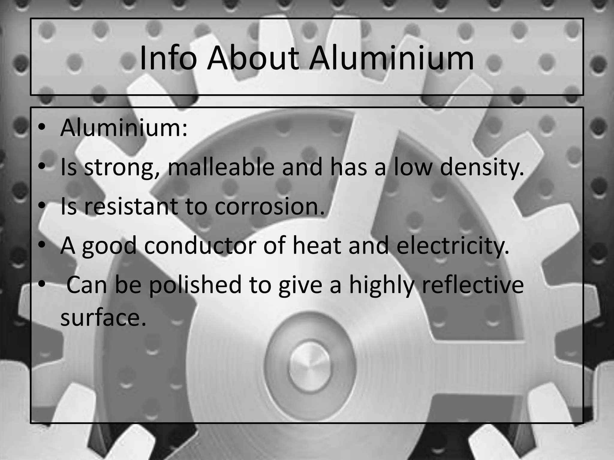 Aluminium | PPTX | Chemistry | Science