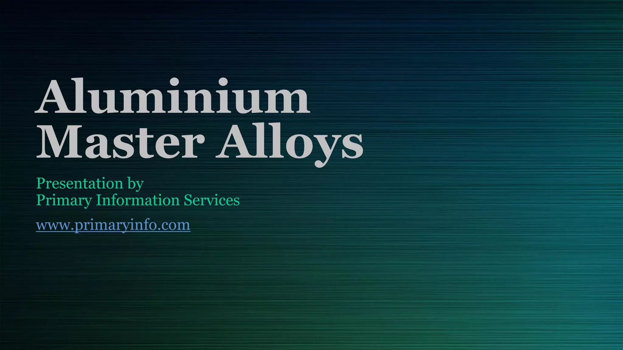 Aluminium master-alloys | PDF