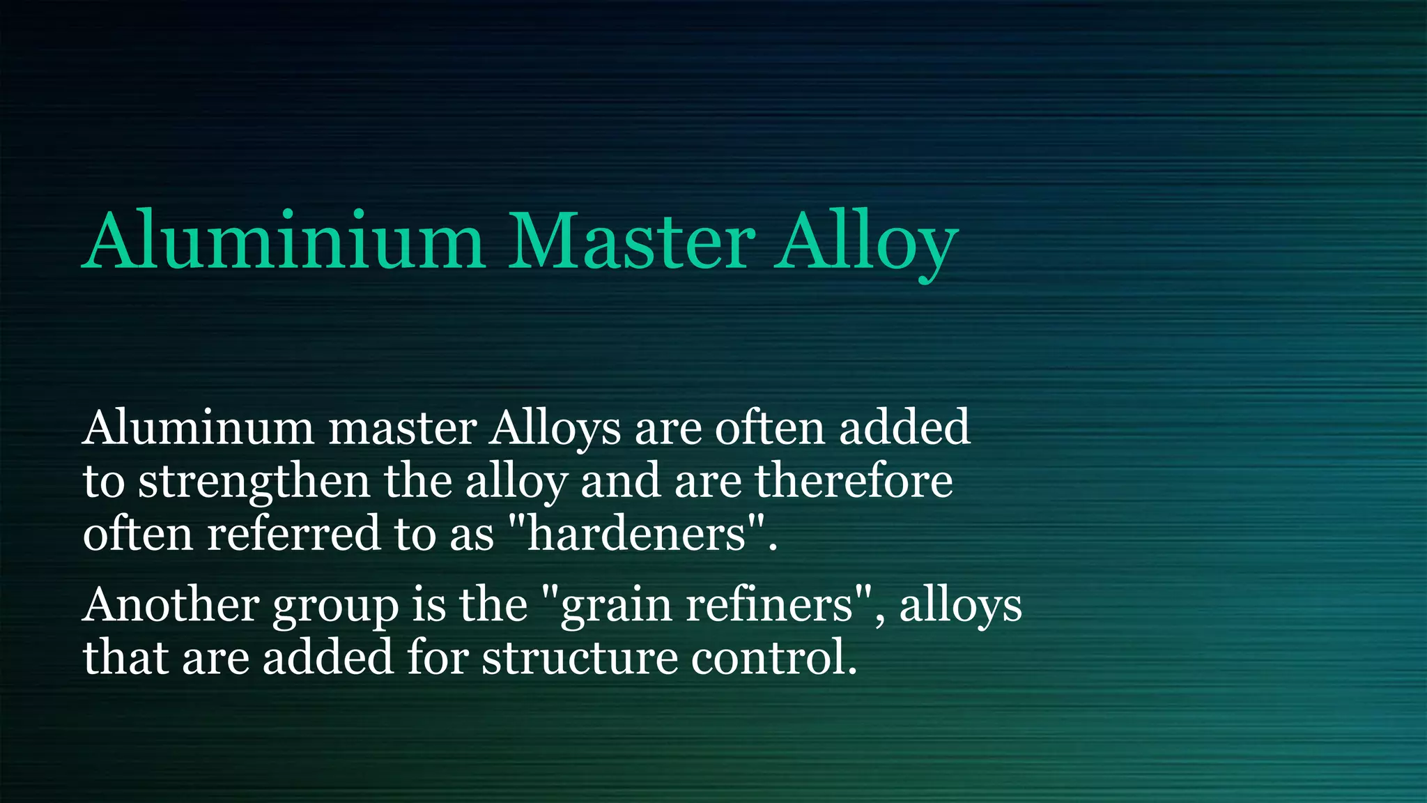 Aluminium master-alloys | PDF