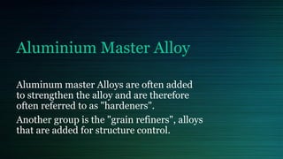 Aluminium master-alloys | PDF