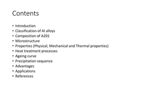 Aluminium alloy a201 | PPTX