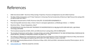 Aluminium alloy a201 | PPTX