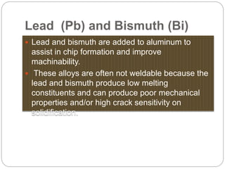 Aluminium alloys and applications | PPTX