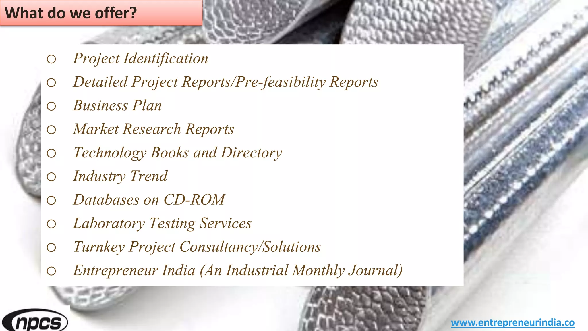 Aluminium and Aluminium Downstream Projects | PPTX