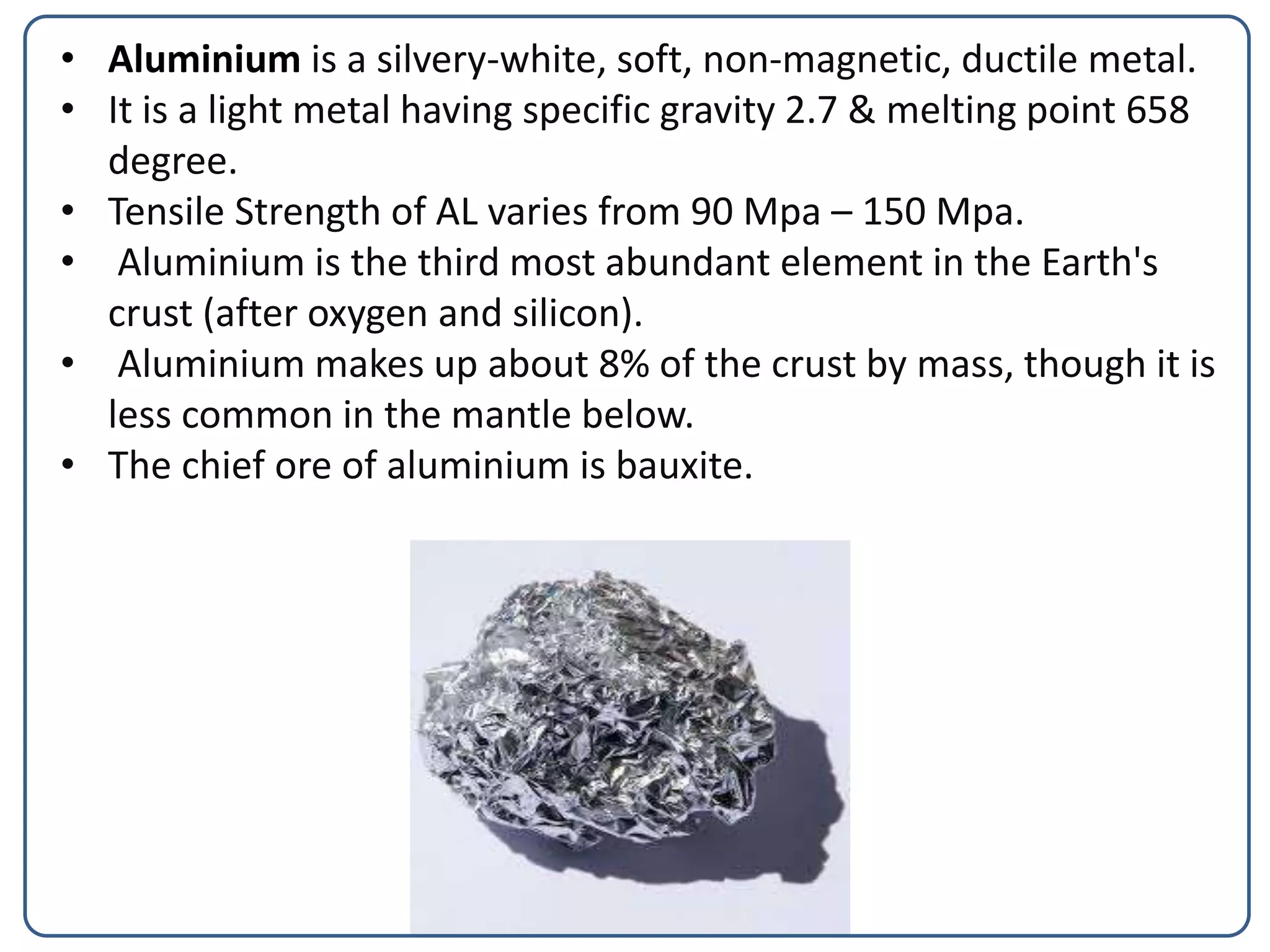 Aluminium and its alloy | PPTX