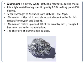 Aluminium and its alloy | PPTX