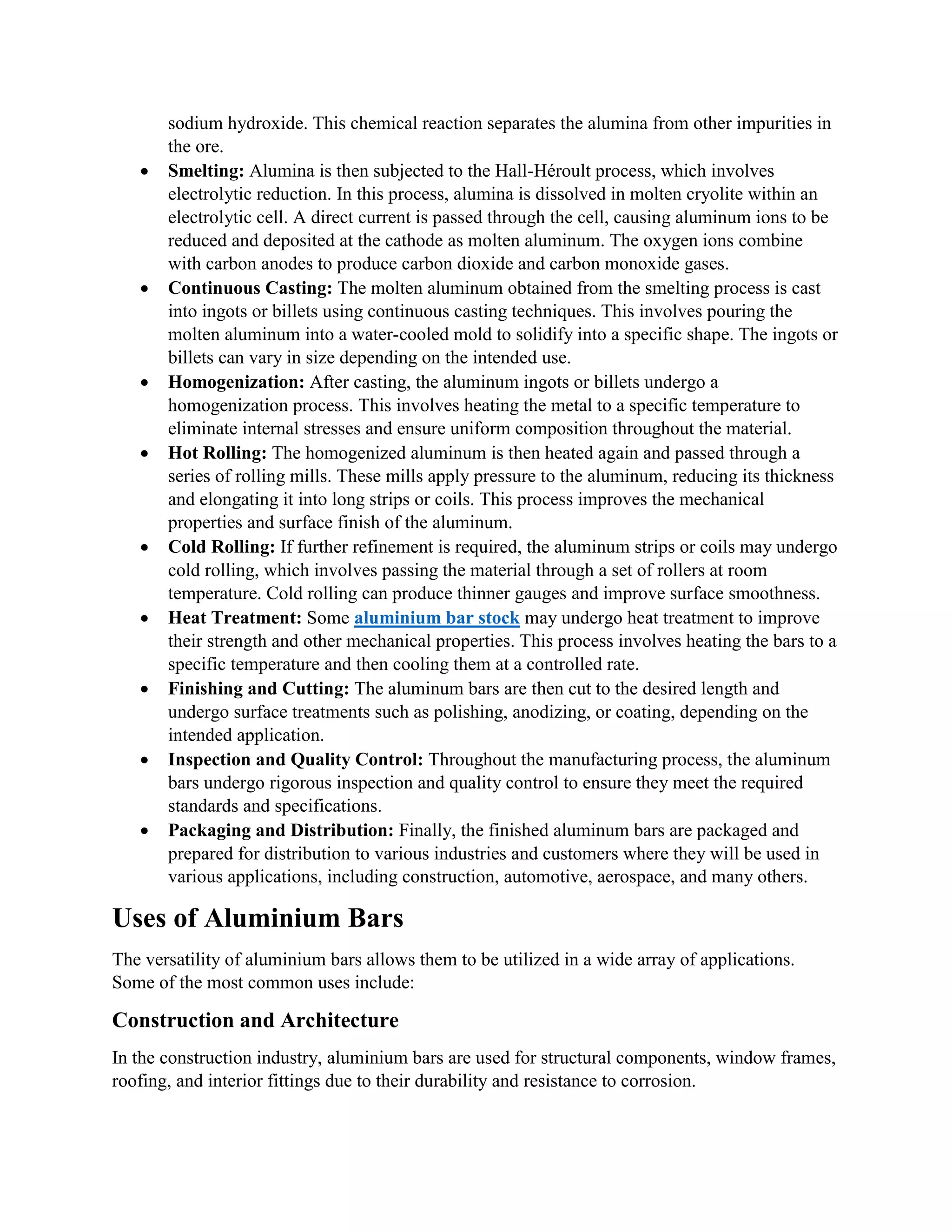 Aluminium Bar | DOCX