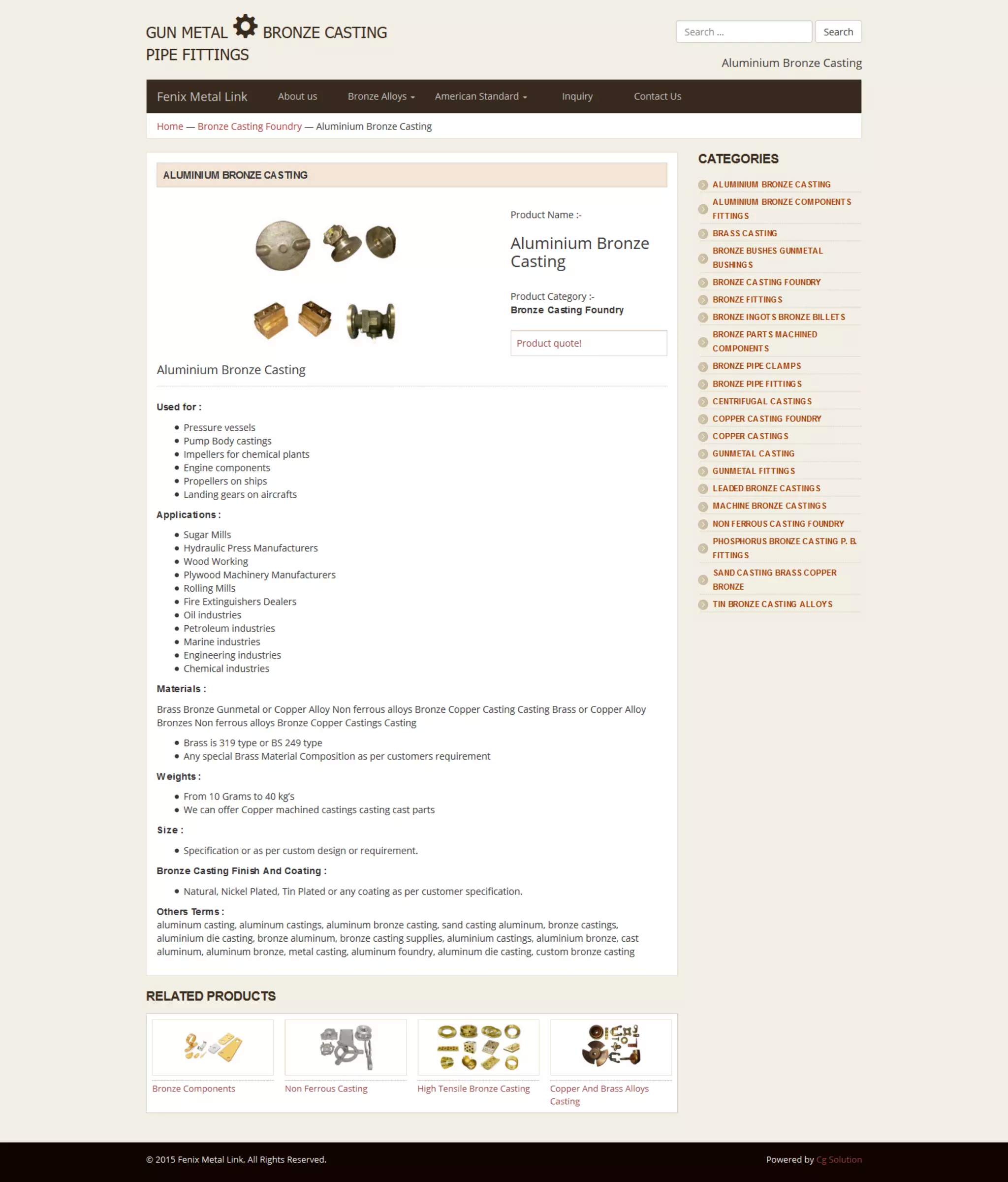 Aluminium bronze castings | PDF