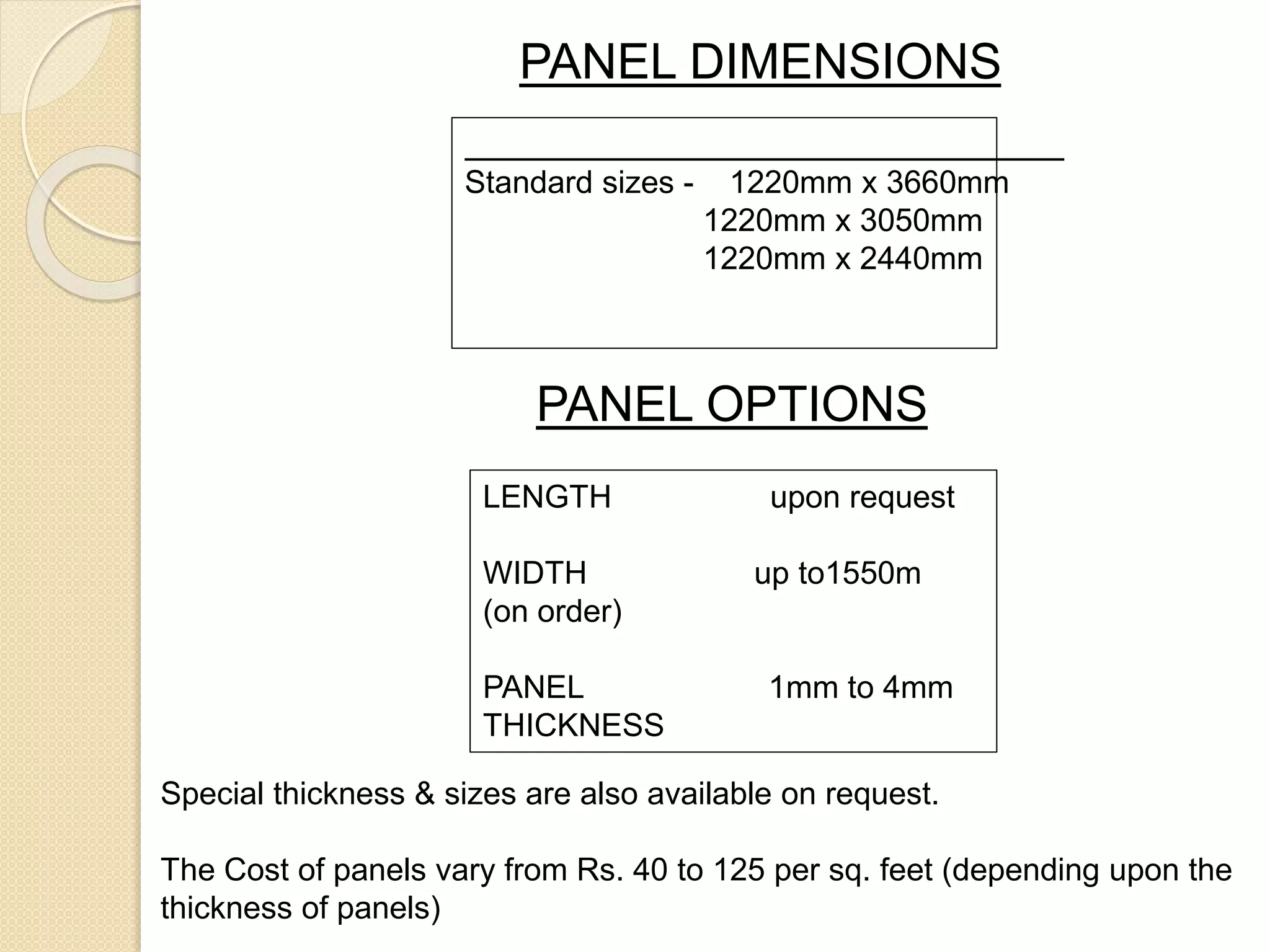 Aluminium composite panels(acp) | PPTX