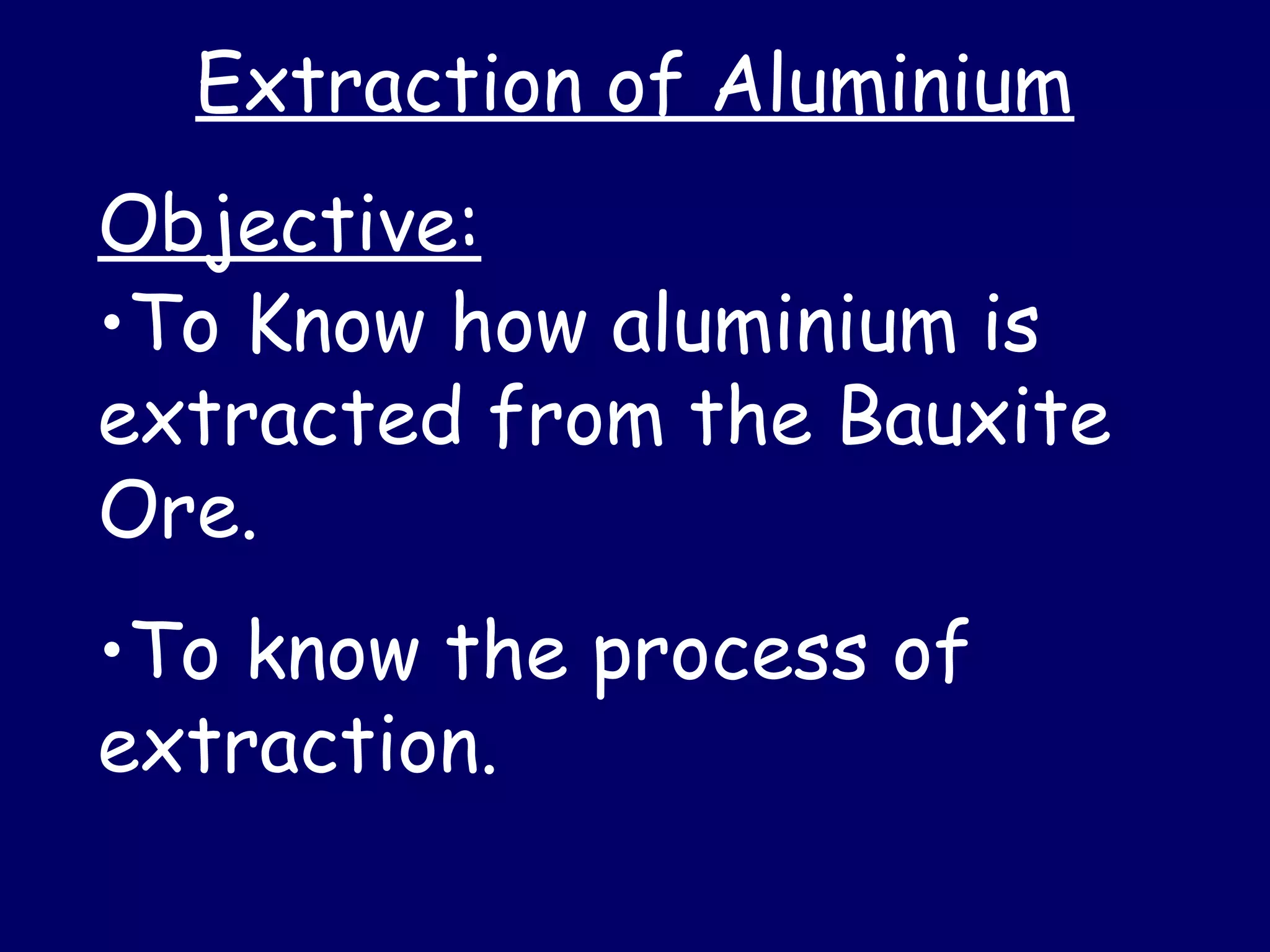 Aluminium Extraction | PPT