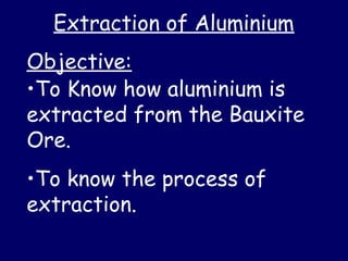 Aluminium Extraction | PPT