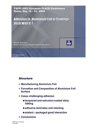 Aluminium foil coating | PDF
