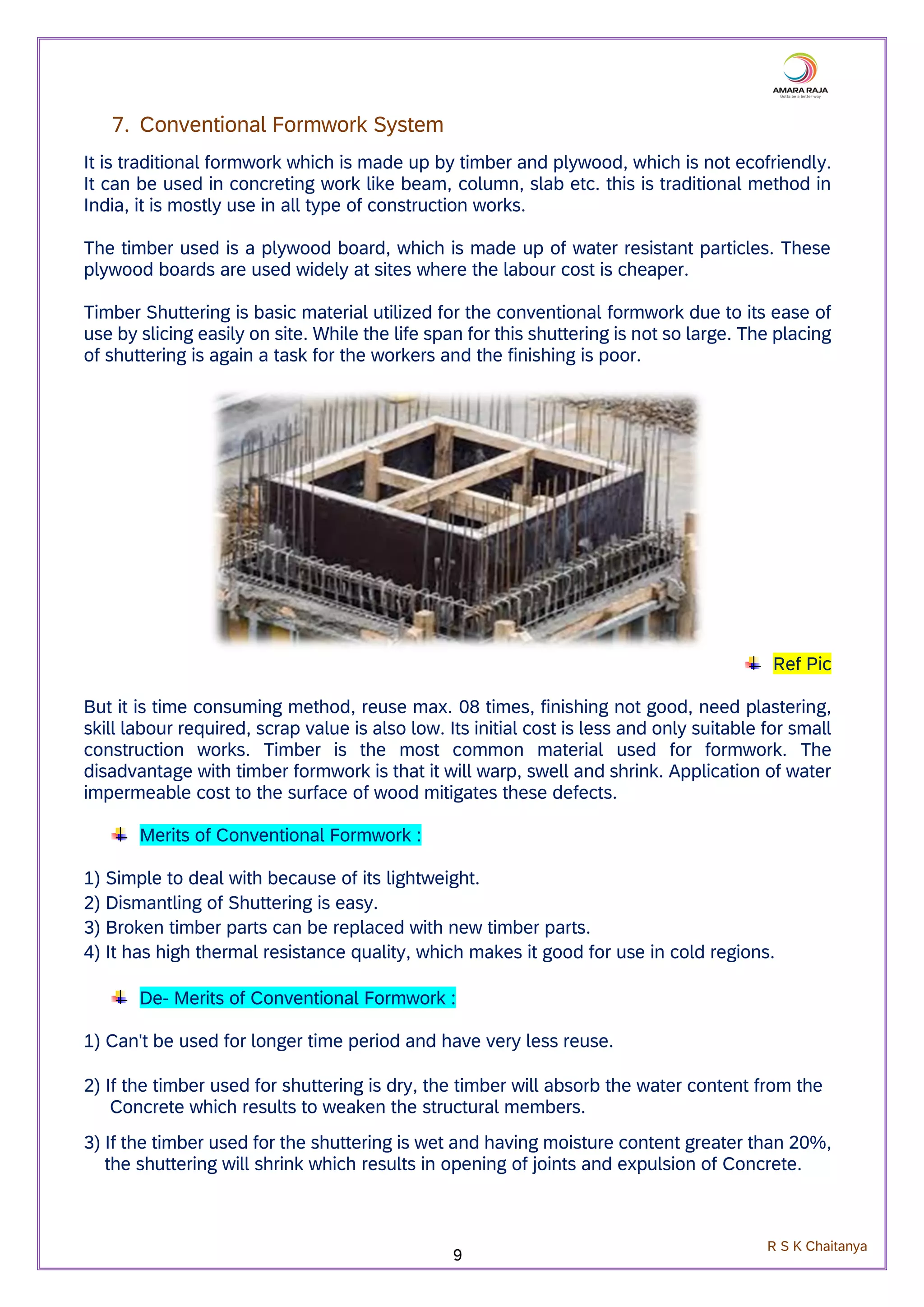 Aluminium Formwork Vs Conventional Formwork | PDF