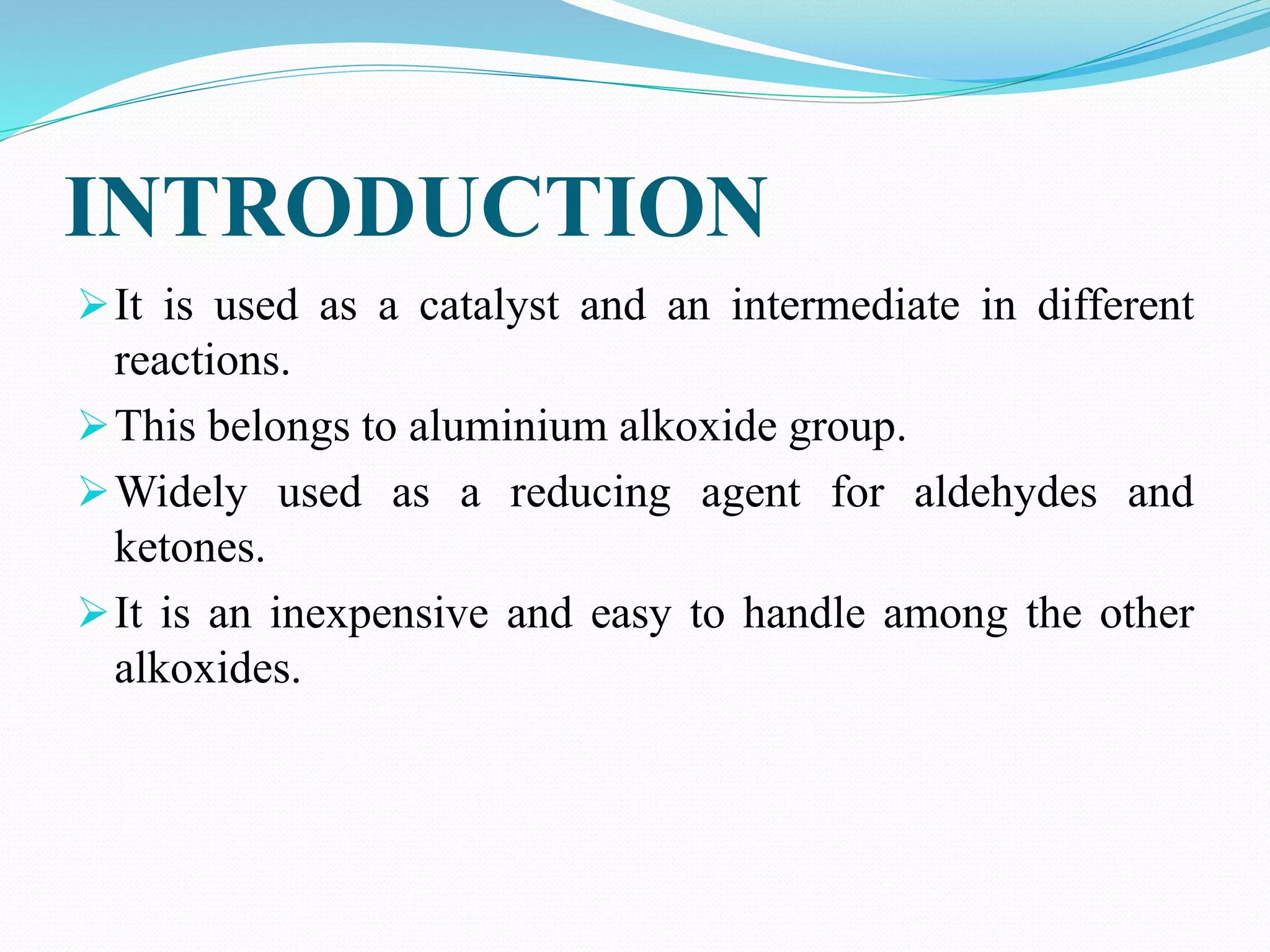 Aluminium isopropoxide | PPTX