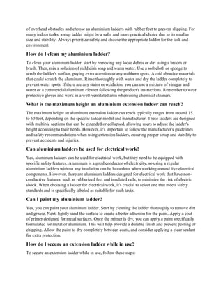 Aluminium Ladders | DOCX