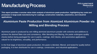 Aluminium Paste Manufacturing Plant Project Report | PDF