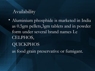 Aluminium phosphide poisoning - Dr. Chandan | PPT