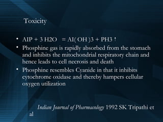 Aluminium phosphide poisoning - Dr. Chandan | PPT